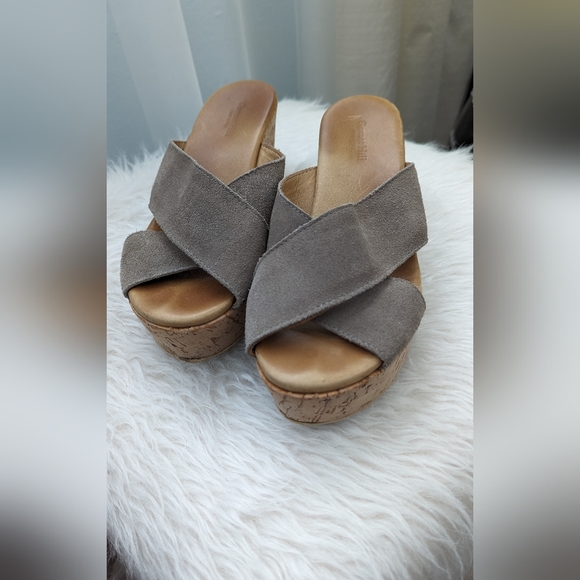Garnet Hill | Shoes | Garnet Hill Wedges Leather Made In Italy | Poshmark